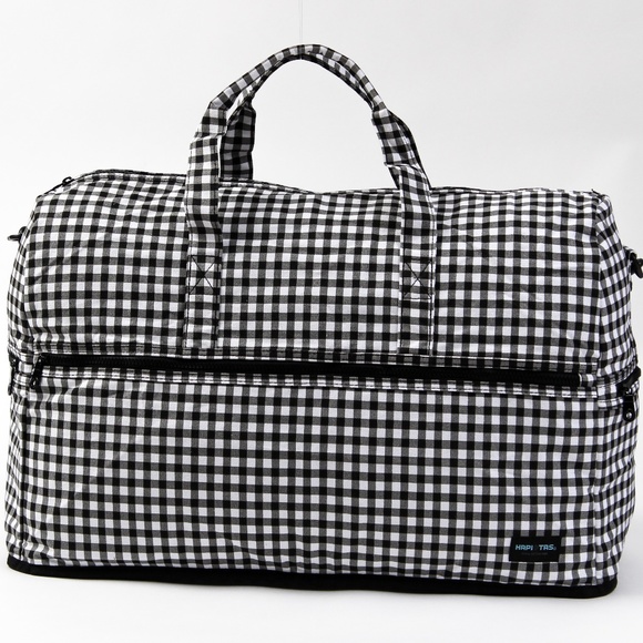 Bags | Nwt Japanese Brand Hapitas Large Boston Duffle Bag Black White ...